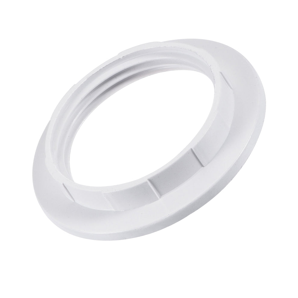 White Light Shade Collar Ring Adaptor E27 Lamp Bulb Holder Screw conne ...
